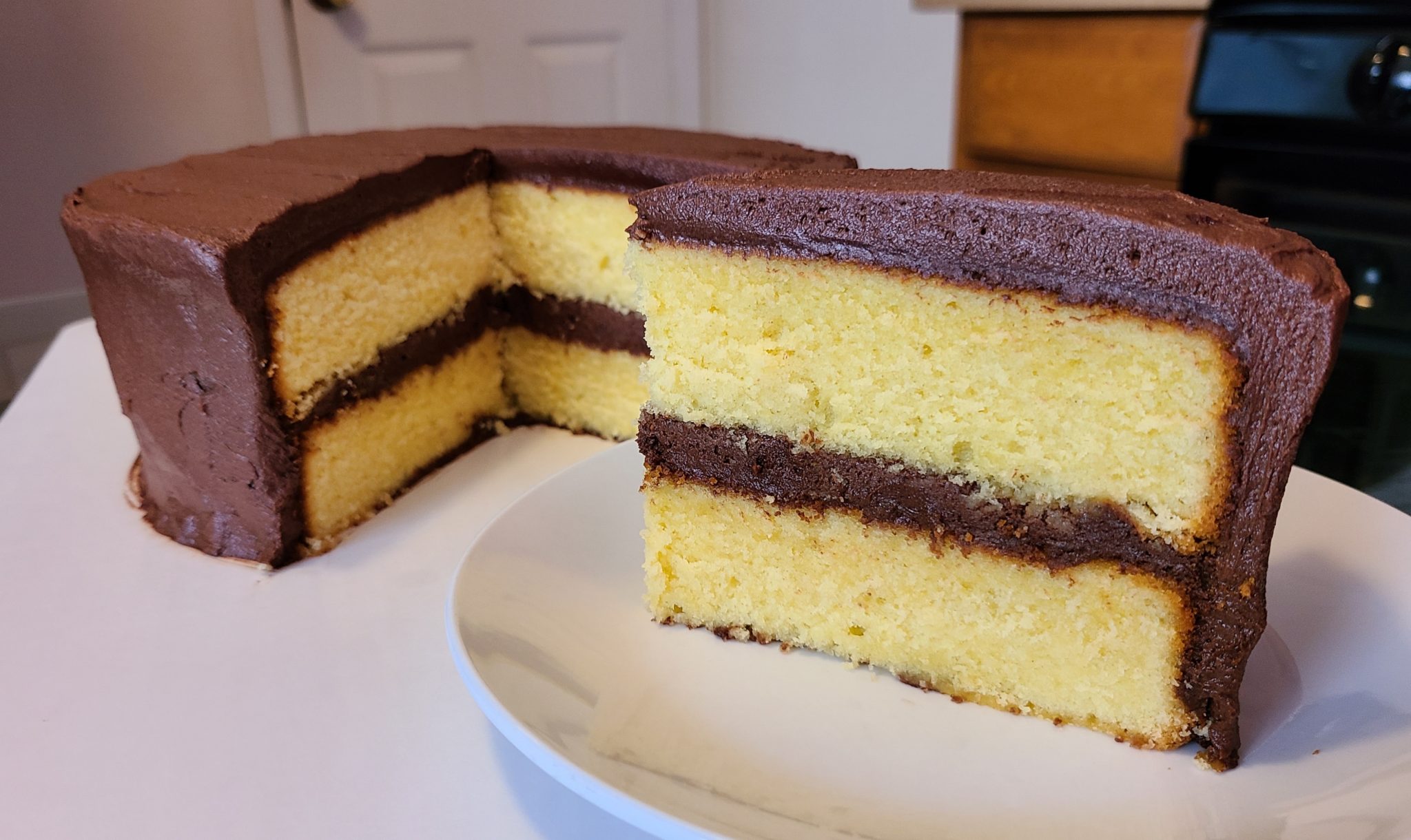 Yellow Butter Cake with Chocolate Fudge Frosting – charliethecookandrews